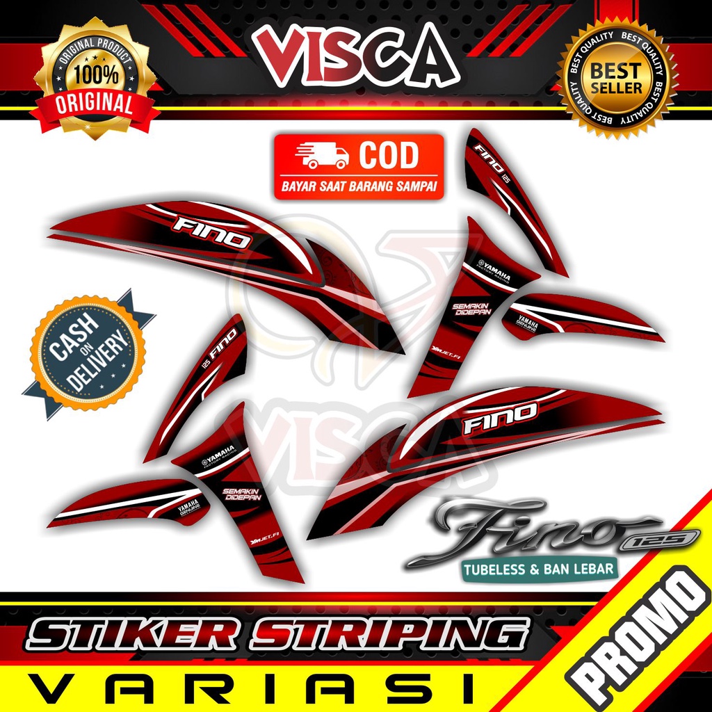 Fino Motorcycle Stickers - Fino 125 Striping Simple Variations - Fino ...