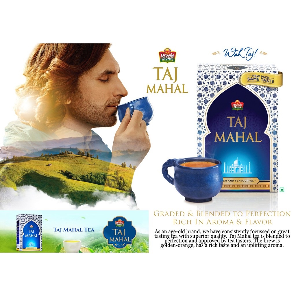 Brooke Bond TAJ MAHAL TEA 250gm - Graded & Blended to Perfection Rich ...