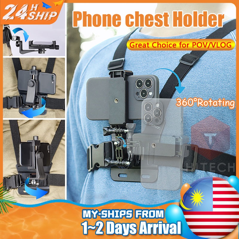 Mobile Phone Chest Strap Phone Holder go pro Mount Harness Strap Cell ...