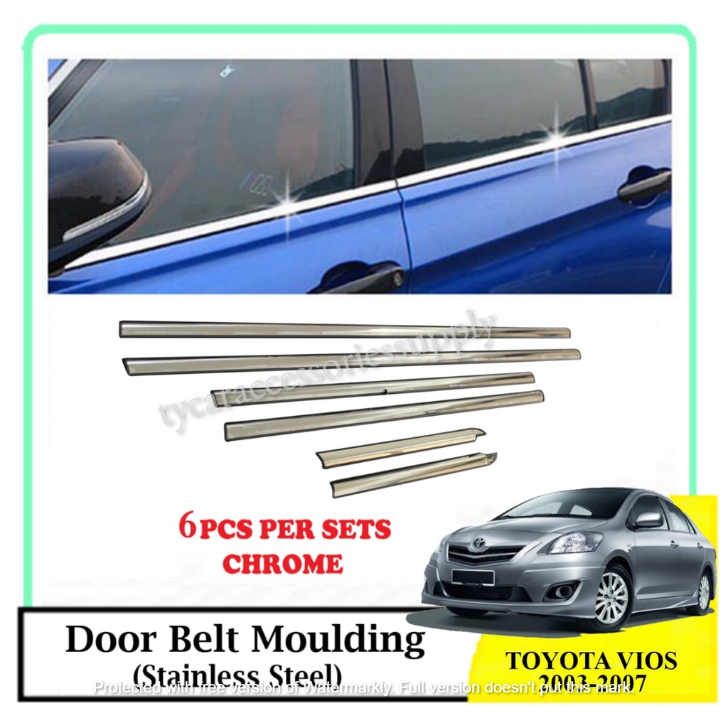 🔥Window Chrome Lining Door Belt Moulding TOYOTA VIOS,WISH,ESTIMA,AVANZA ...