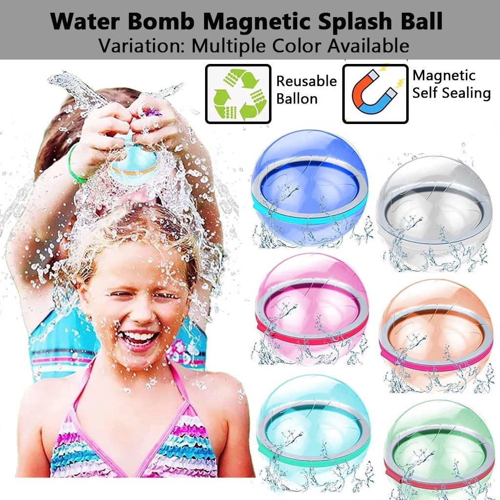 3H Reusable Water Bomb Splash Balls Balloons Absorbent Ball Outdoor ...