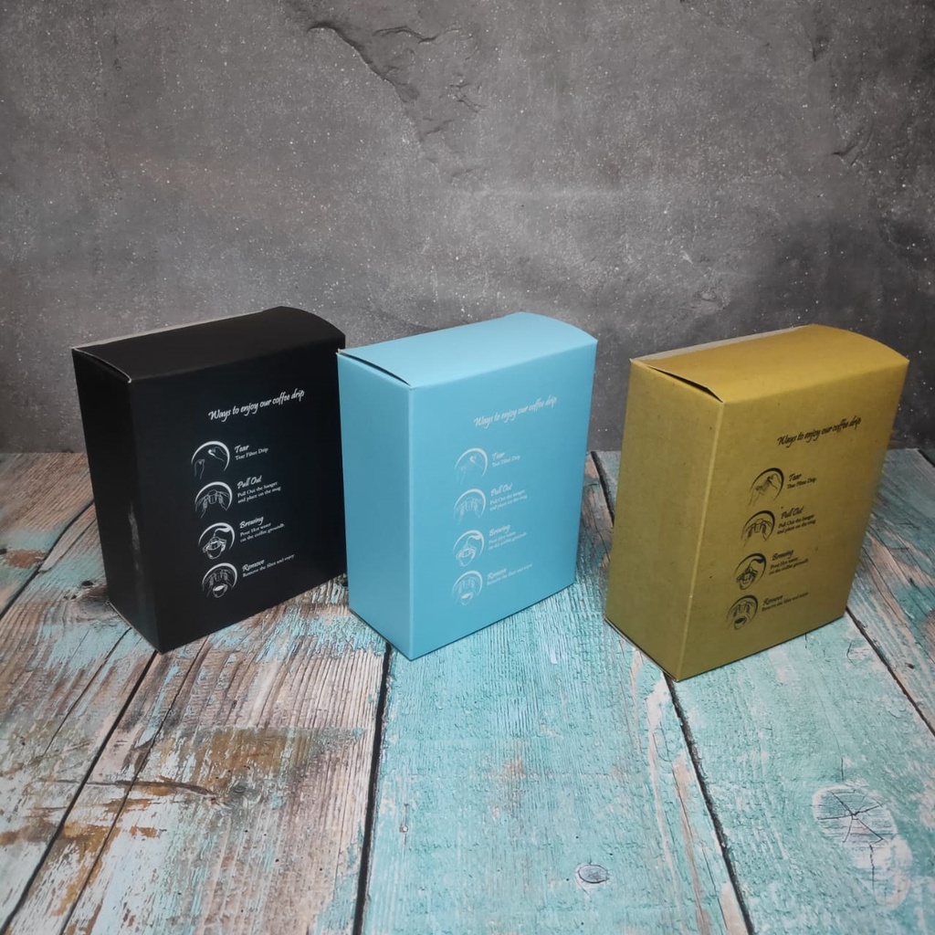 Coffee Drip Box Packaging {RIJEK COLOR} | Coffee Drip Box | Shopee Malaysia