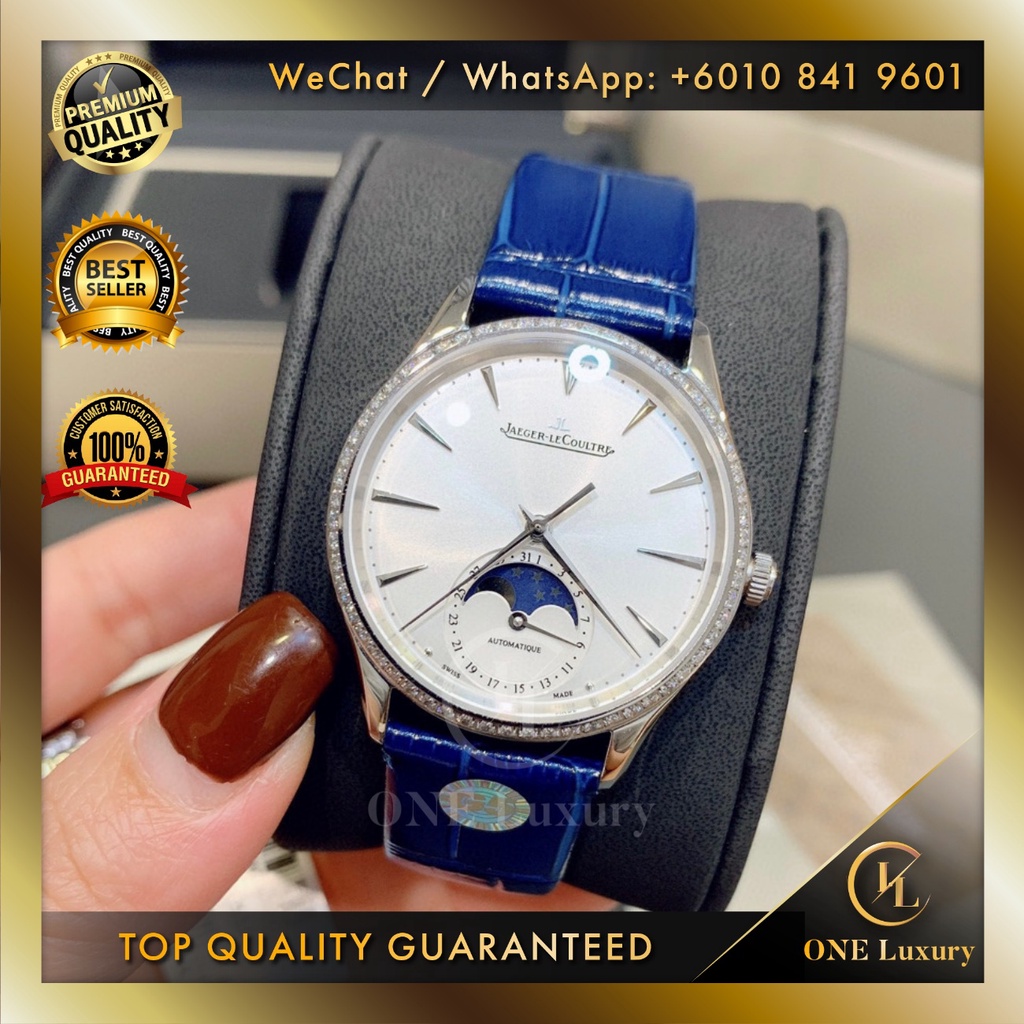 🔥SWISS TOP QUALITY🔥 JLC MASTER ULTRA THIN MOON 34MM WHITE DIAL DIAMOND ...