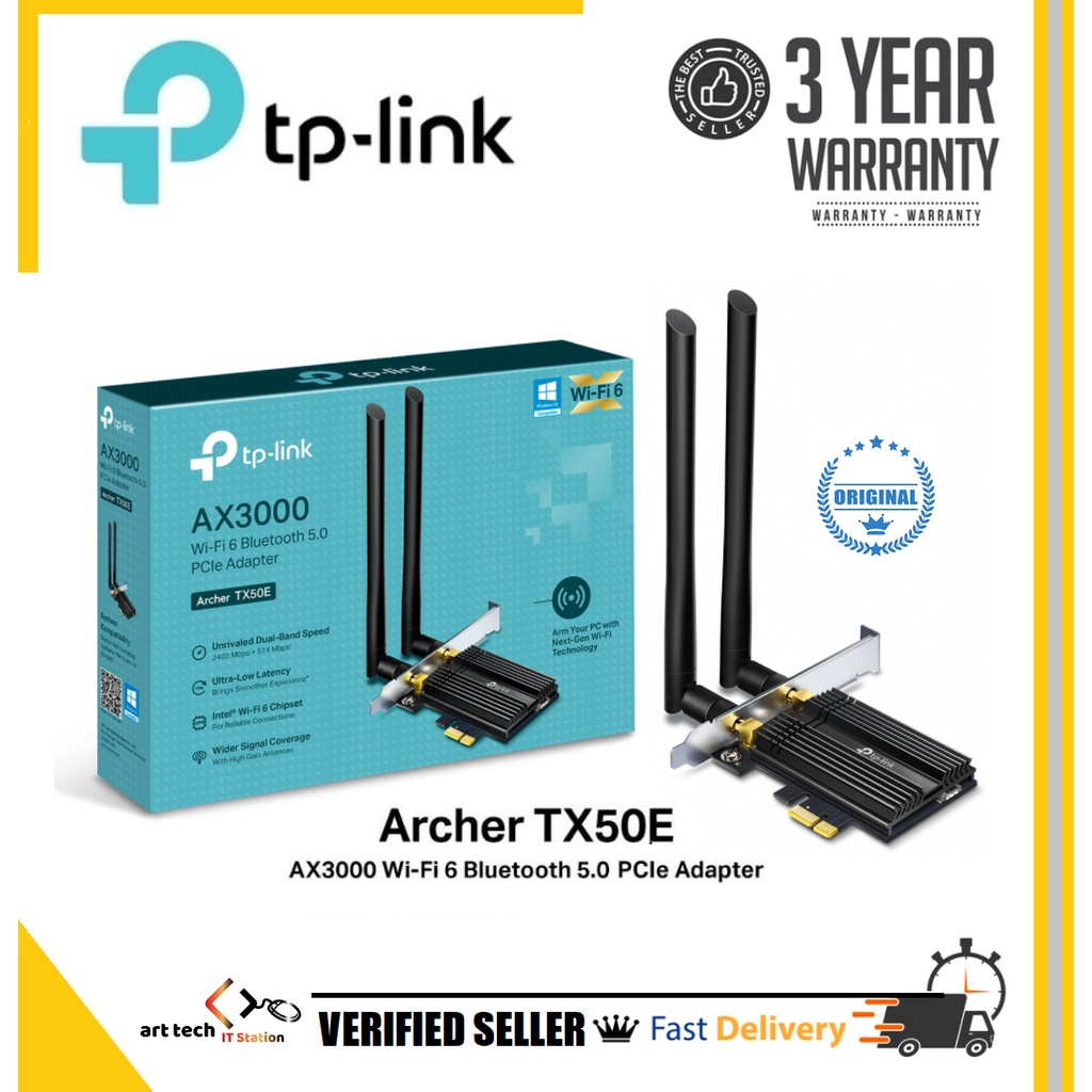 TP-Link Archer TX50E AX3000 Wi-Fi 6 Bluetooth 5.0 | TP-Link Archer ...