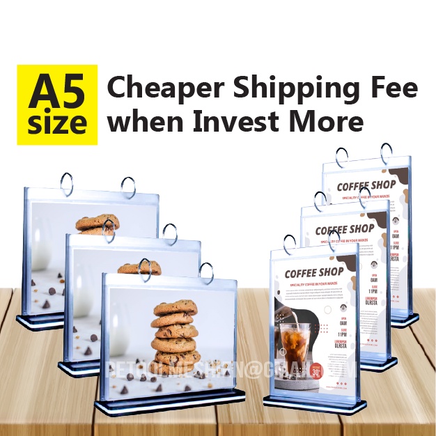 [A5 Size] 🔥Ready Stock KL 🔥Premium Durable Menu/Product Flip Stand A5 6 ...