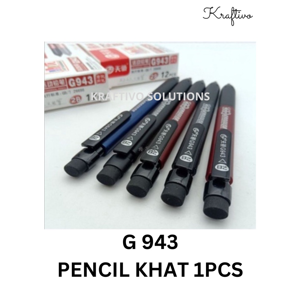 [G943] PENSIL KHAT/EXAM MECHANICAL PENCIL/CALLIGRAPHY PENCIL/TULISAN JAWI 1.8/ EXAM USE / G943 ...