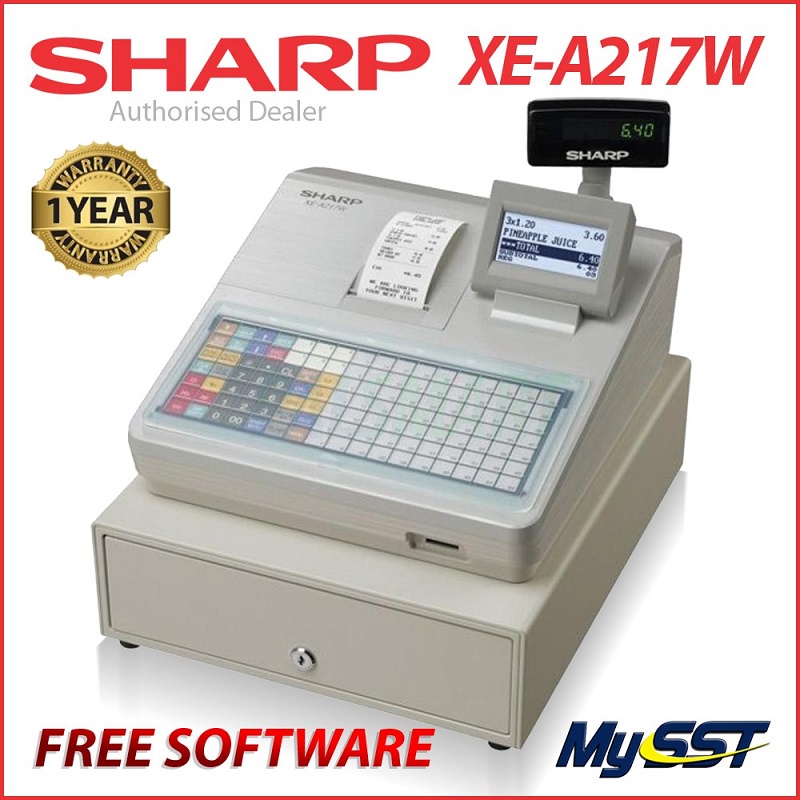 Sharp XE-A217 / XEA217 / XEA217WH Cash Register / Cashier Machine (SST ...