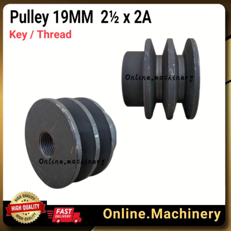 Pulley Key 19mm 2 1/2 x 2A V- Belt / Thread Key Gasoline Engine Petrol ...