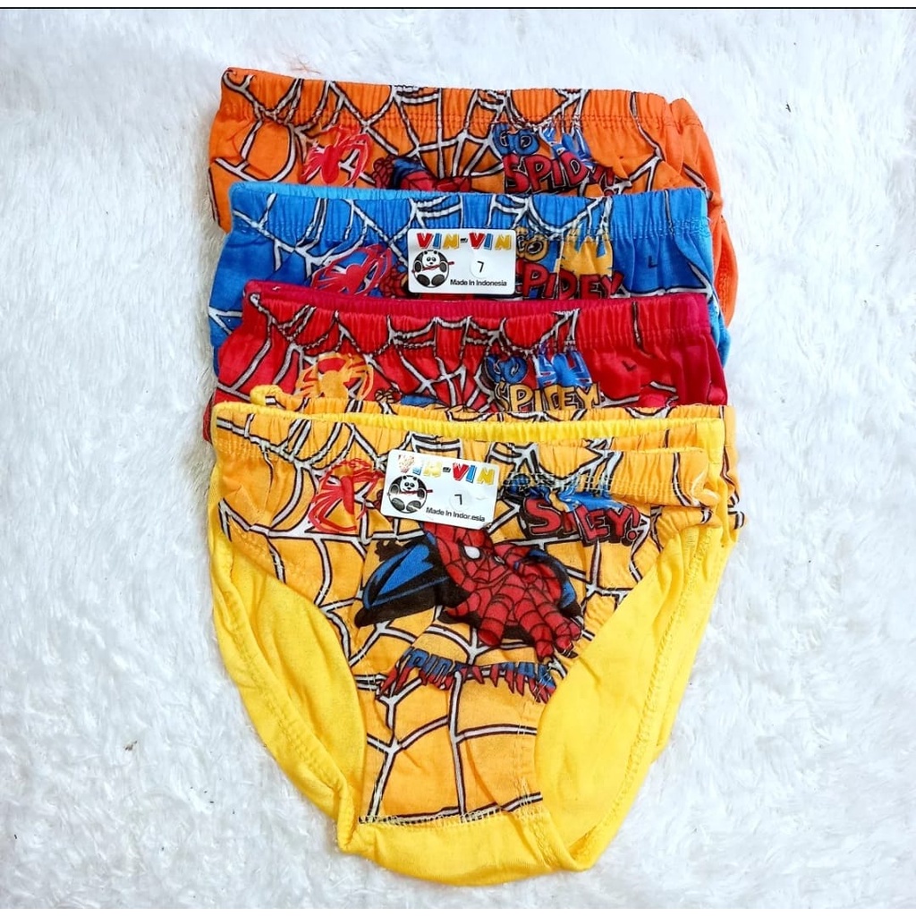 KATUN Save PACKAGE 6 PCS SPIDERMAN CHARACTER BOYS' UNDERWEAR AGE 2-7 ...