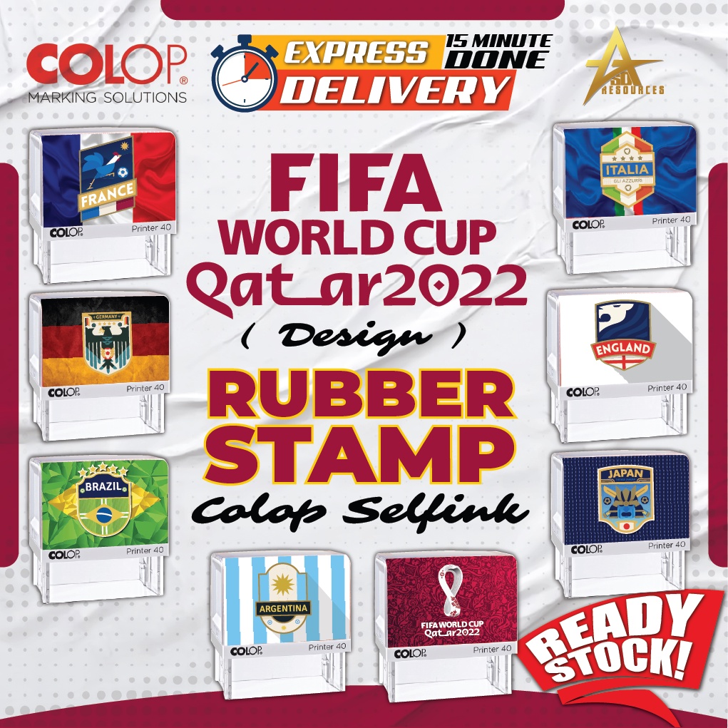 FIFA World Cup Design Rubber Stamp Colop Selfink (Customize Design ...