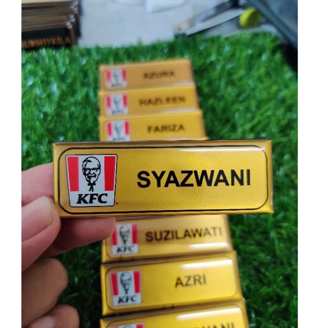 Name Tag KFC Epoxy/Cristal finish epoxy Name tag | Shopee Malaysia