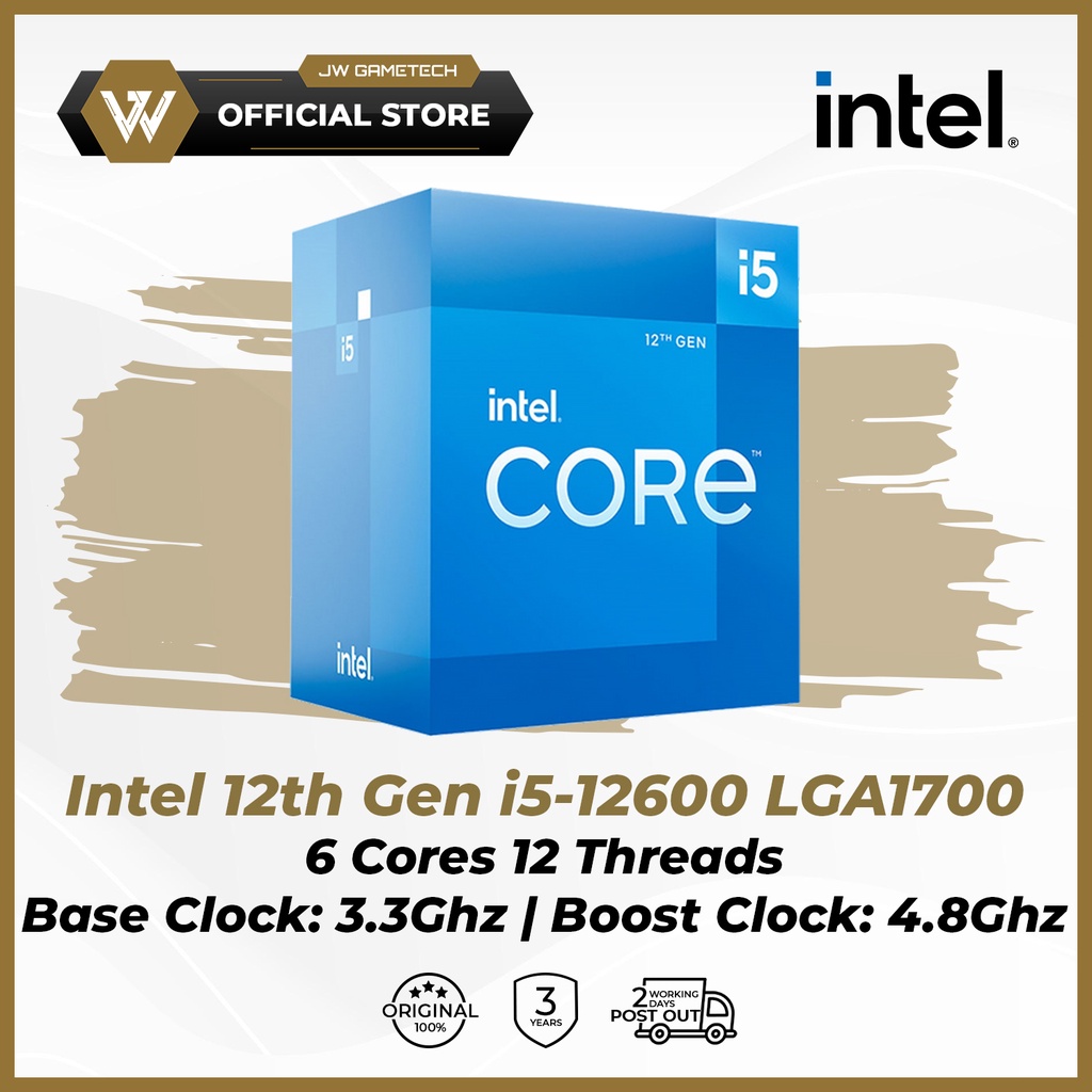 Intel 12th Gen i5-12600 LGA1700 Processor - 6 Cores 12 Threads | Base 3 ...