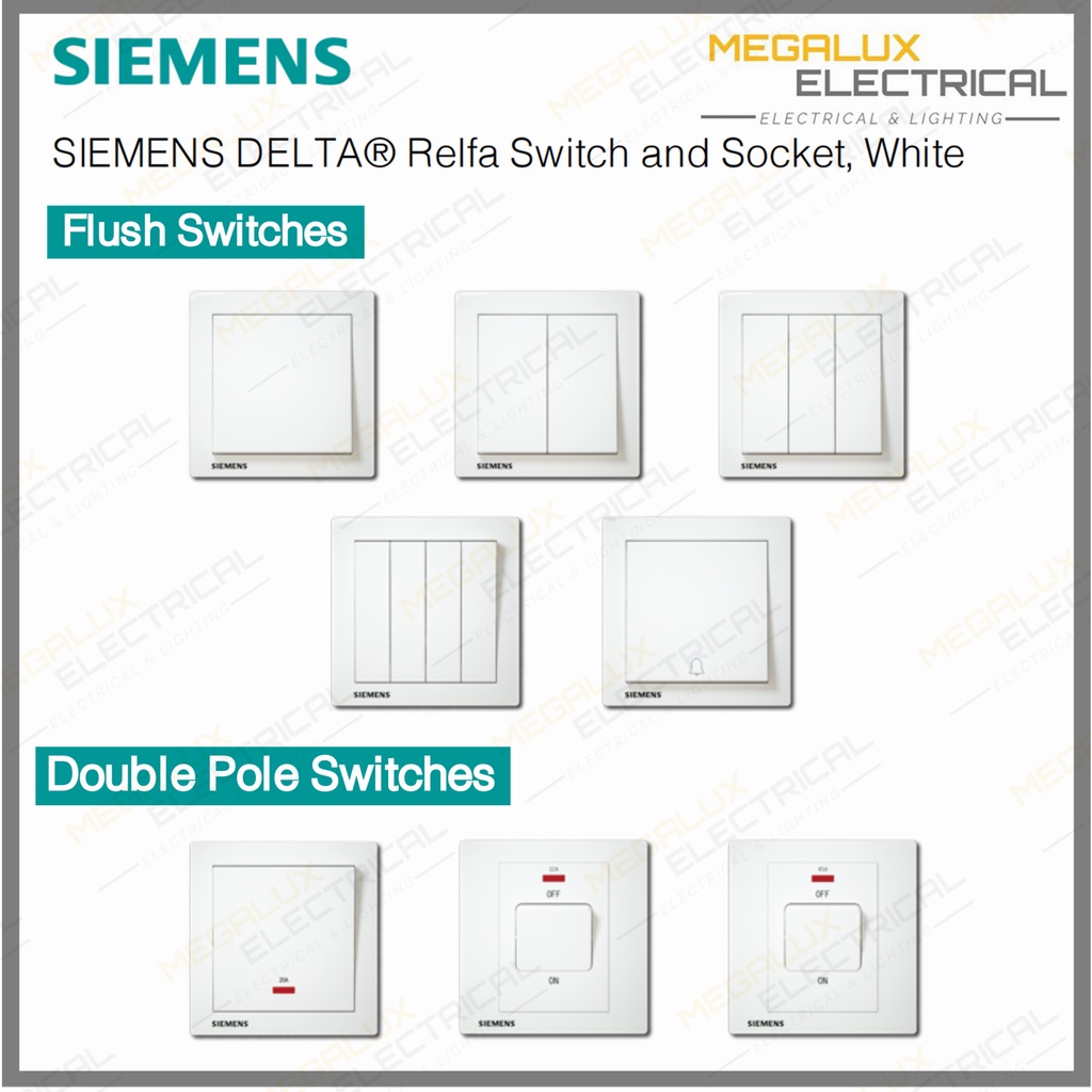 SIEMENS DELTA® Relfa SERIES SWITCHES & SOCKET OUTLET [WHITE] [SIRIM ...