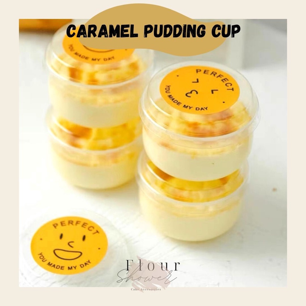 120ml/150ml Caramel Baking Pudding Cup With Lid | Dessert Jelly Yogurt ...