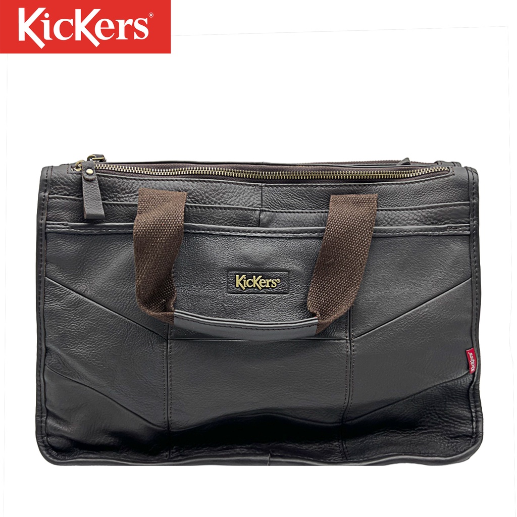 Kickers Genuine Leather Crossbody Document Bag With Handles #KIC-S ...