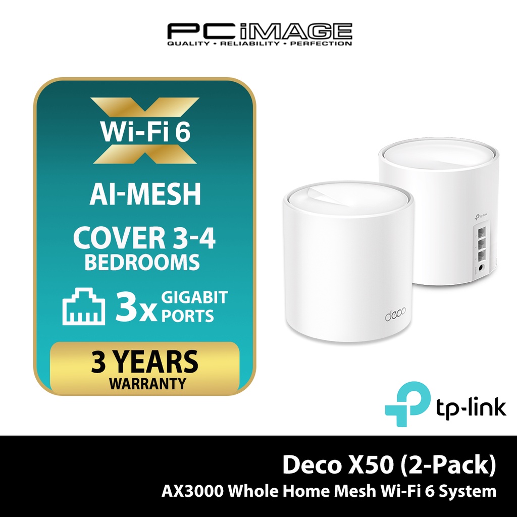 TP-Link Deco X50 (1PACK / 2PACK / 3PACK) AX3000 Whole Home AI-Driven ...