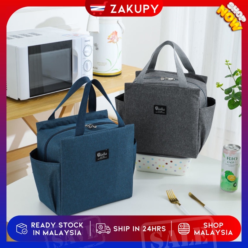 Lunch Bag Insulation Double Pocket Large-Capacity Bento Bag Cooler ...