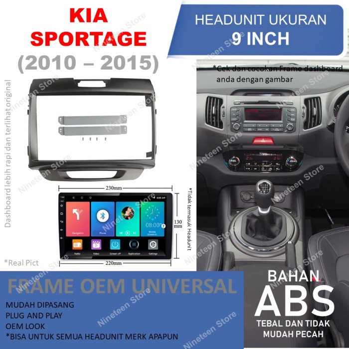 Kia Sportage Frame Panel for 9 Inch Android Head unit | Shopee Malaysia