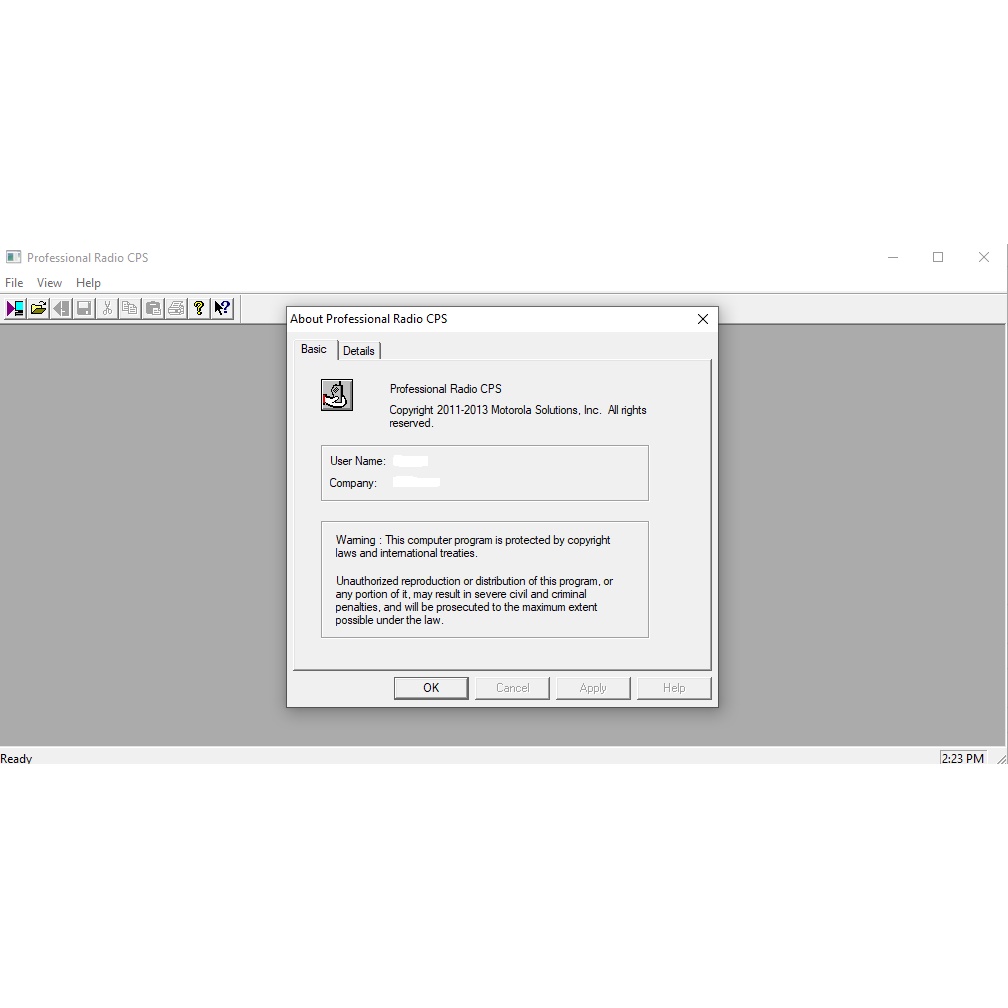 Motorola Profesional Radio CPS Programming Software Motorola GP328 ...
