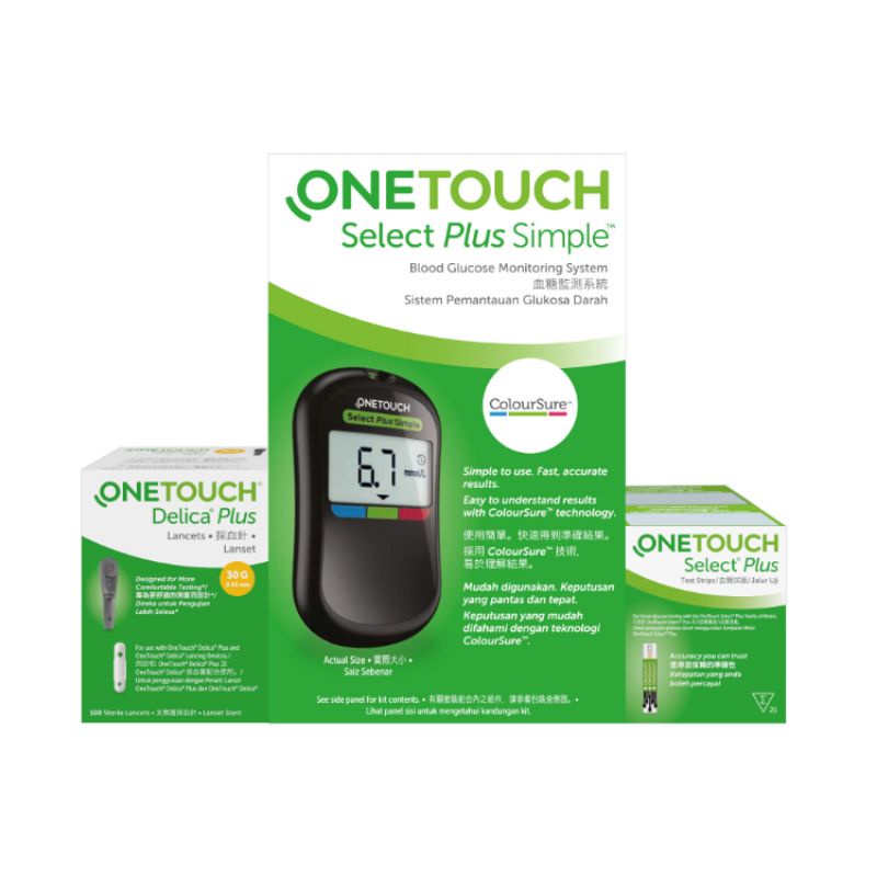 New Stock 01/24 One Touch Select Plus Meter Strips Lancet | Shopee Malaysia
