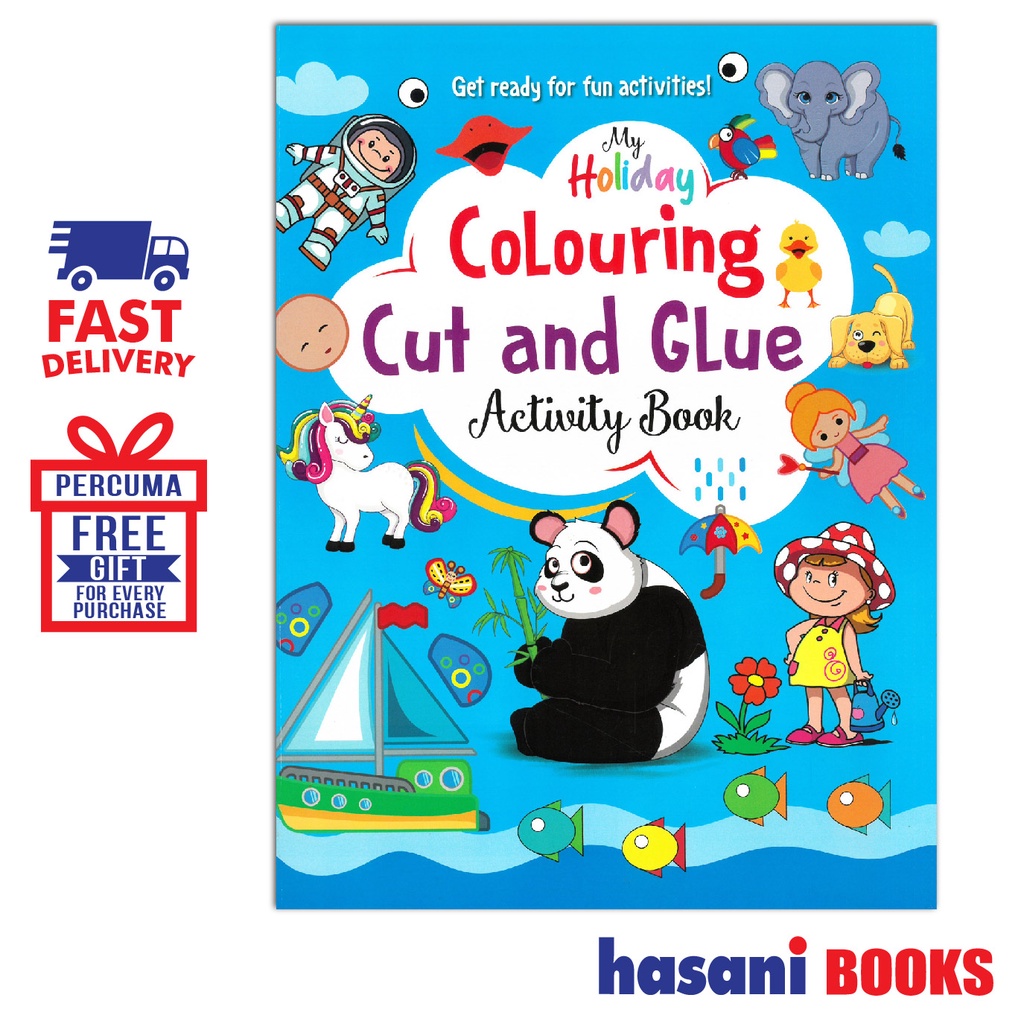 HASANI MIND TO MIND MY HOLIDAY COLOURING CUT AND GLUE ACTIVITY BOOK ...