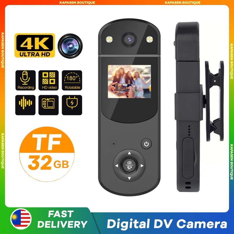 Digital Mini Body Camera HD 1080P Camcorder Recording Infrared LCD ...