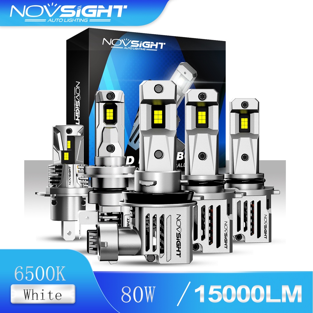 Novsight Newest N66 Car H4 LED Headlight H11 H7 9005 9006 1:1 design in-line headlight 80W ...