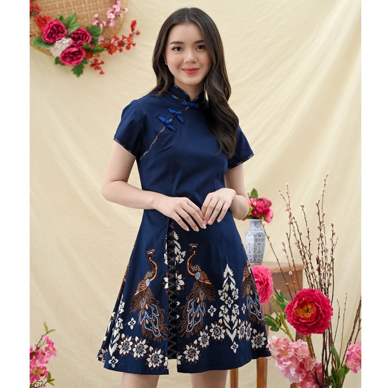 Cheongsam Batik 185 JM / Batik Dress Chinese New Year Clothes Batik ...