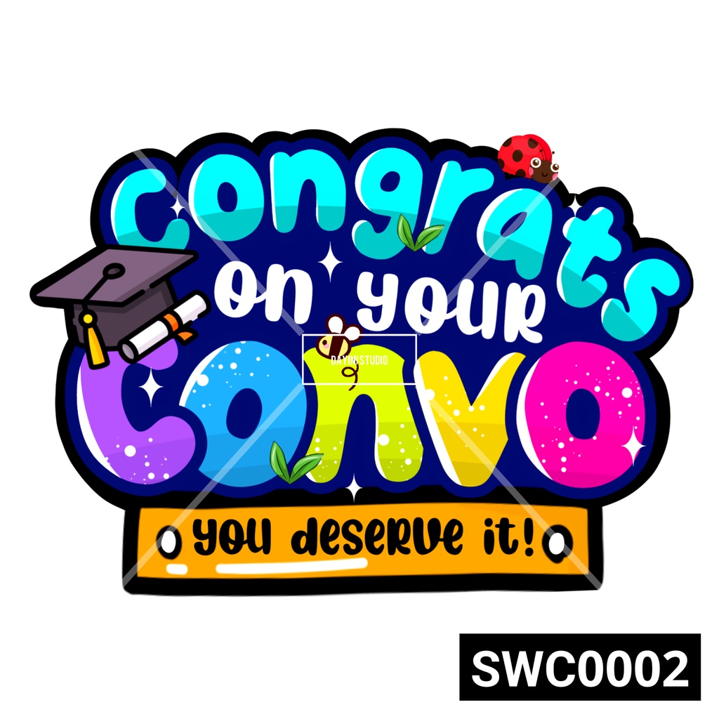 Sticker Wording Convocation Day | Graduation Grad Congratulation ...