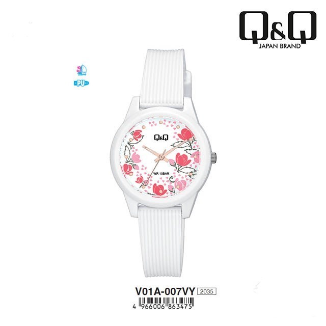 Q&Q Japan by Citizen Ladies Rubber Analogue Watch V01A / V01A-005VY | Shopee Malaysia