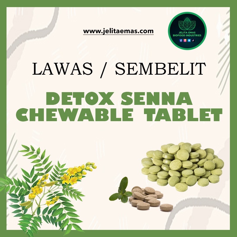 [30 BIJI + FREE GIFT ]DETOX SENNA tablet cheawable slimming fat burner ...