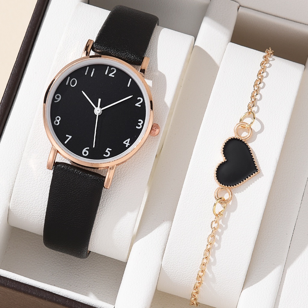 Ready Stock~Fashion Watch Women Simple round dial belt Ladies Watch ...