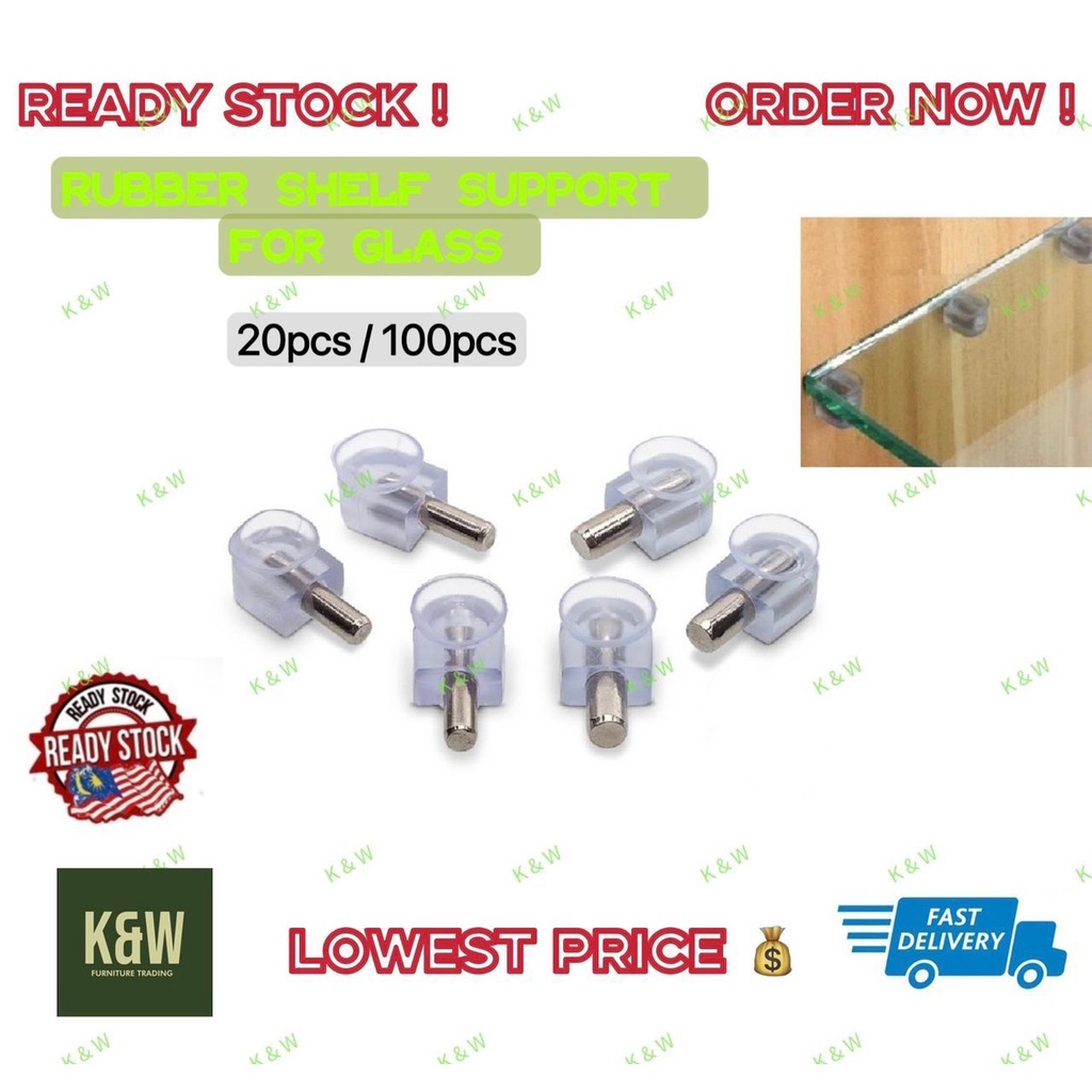 Rubber Suction Glass Shelf Stud Support for glass Stud Pin Peg ...