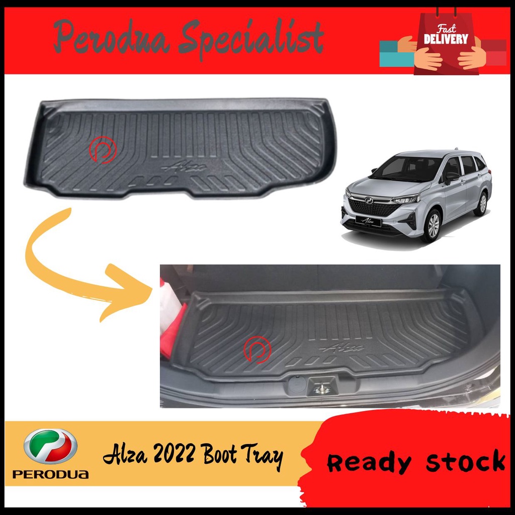 Perodua ALZA 2022-2023 Anti-Slip Rear Trunk Cargo Car Boot Tray ...