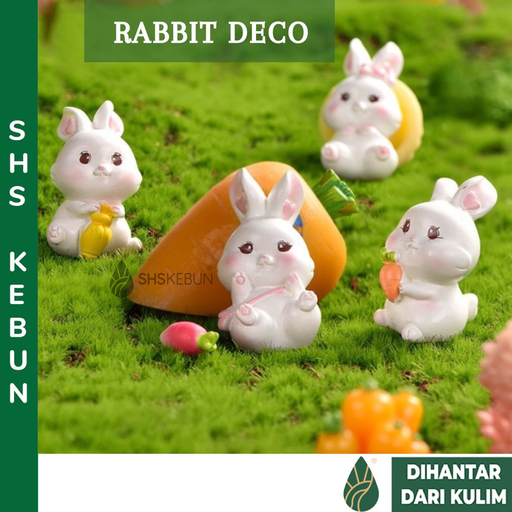 Rabbit Toy Small Plastic Rabbit Garden Decoration Arnab Hiasan Patung ...