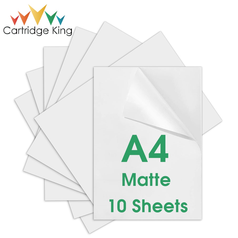 PVC Vinyl Sticker Paper Sheet A4 Size 210mm x 297mm - 10 Sheets, InkJet ...
