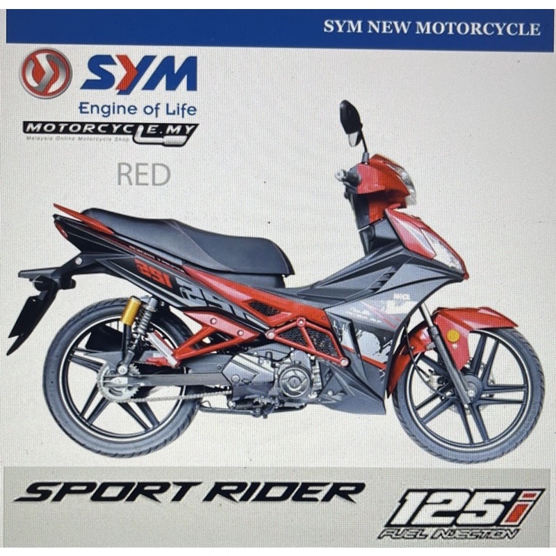 SYM SPORT-RIDER COVER SET (OE)100% ORIGINAL SYM SPORT RIDER 125 125I (2018)BODY COVER SET COLOUR ...
