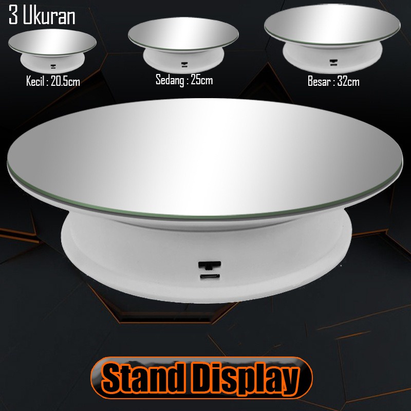 Rotating Display Pedestal 20 / 25 / 32 cm 360 USB showcase | Shopee ...