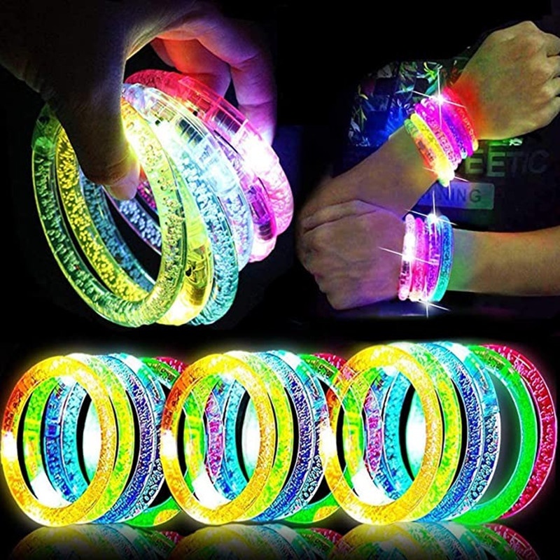 LED Glow Bracelet Light Up Bracelets Glow in The Dark Party Supplies ...