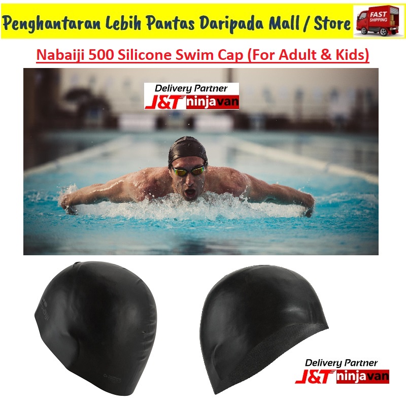 N@b@J1 500 Silicone Swim Cap For Adult and Kids / Swimming Cap / Topi Renang Dewasa / Topi ...