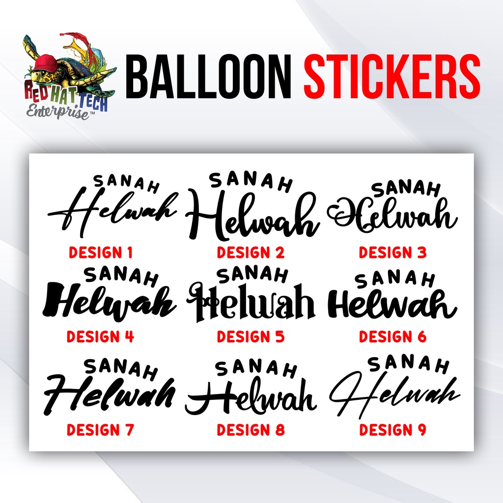 BELON 10inci - STICKER SURPRISE SANAH HELWAH - Birthday / Hari Lahir ...