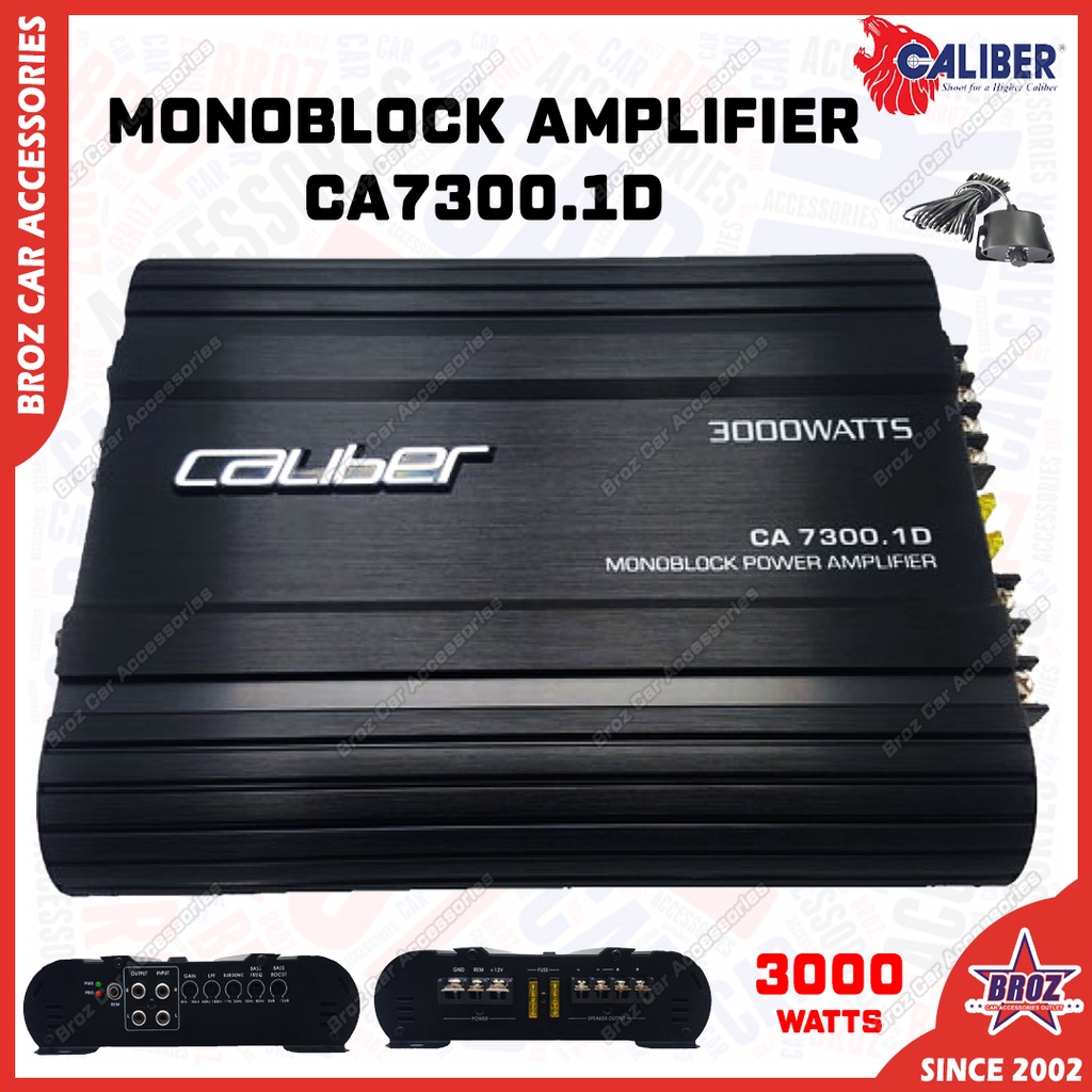 Caliber Monoblock Power Amp CA-7300.1D 3000Watts Car Power Mono-Block ...