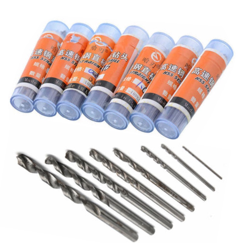 10Pcs Mini HSS Drill Bit Set Twist Drill Bits For Steel Plastic Wood ...