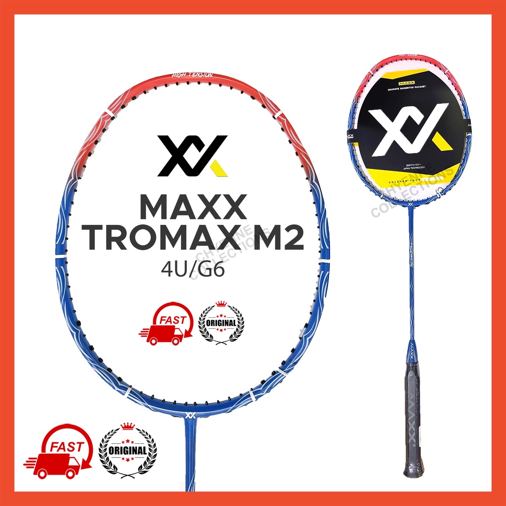 Original MAXX Troxmax M2 Racket • 4U G6 • High Graphite Badminton ...