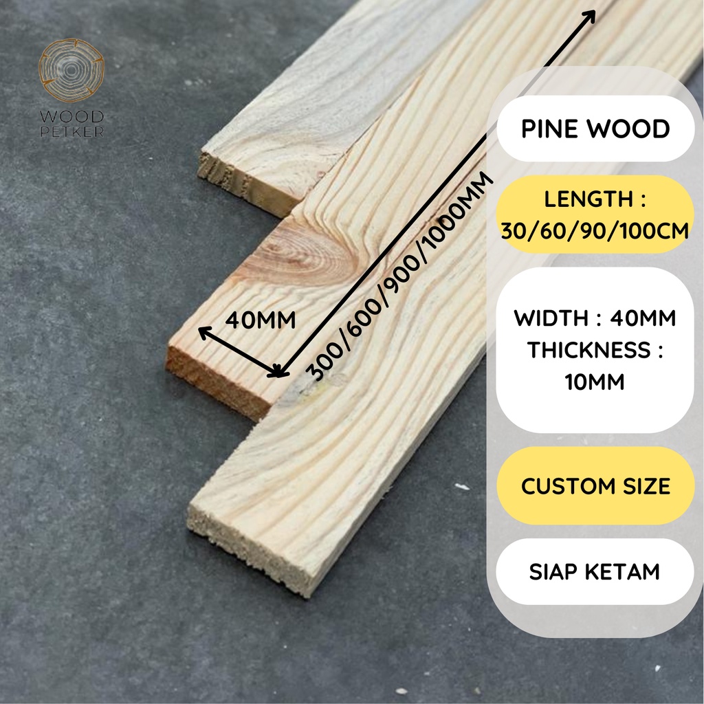 Kayu Pine MURAH ketam sedia kayu pine Rak kotak meja DIY / Pine wood ...