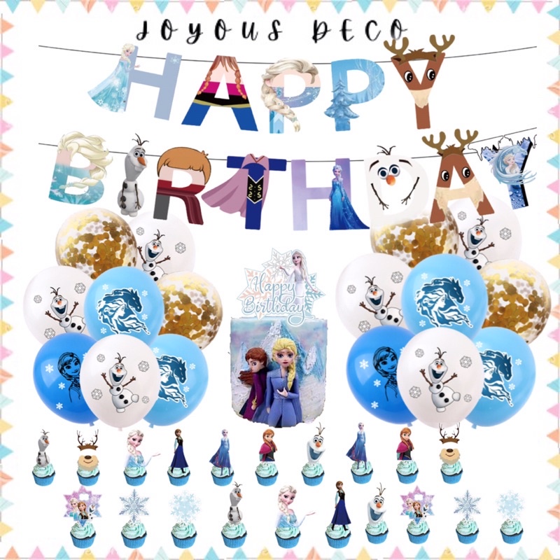 Frozen Birthday Theme Party Elsa Decoration Party Creative Special Cute ...