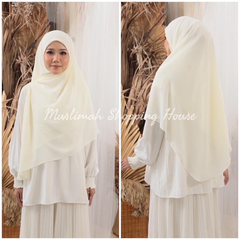Tudung KHIMAR LABUH BERZIP bidang 60 Cutting Slim Bawal Sarung Labuh ...