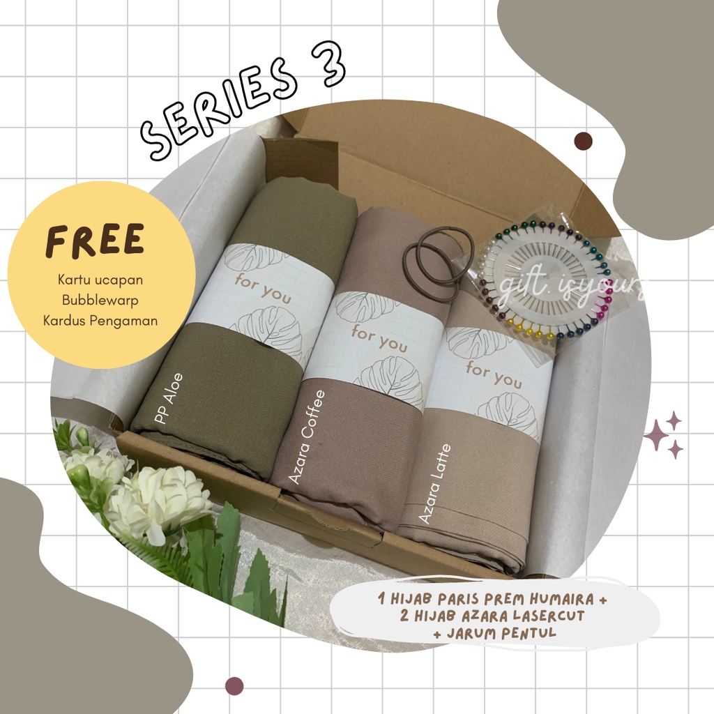 Hampers/ Gift Box/ Hijab Gift Azara Lasercut, Paris Premium Humaira ...