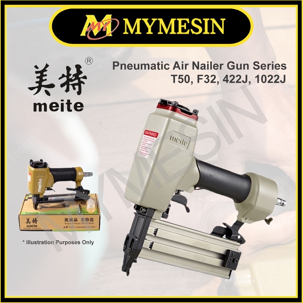Meite Pneumatic Air Nailer Gun Series T50/F32/422J/1022J Air Stapler ...