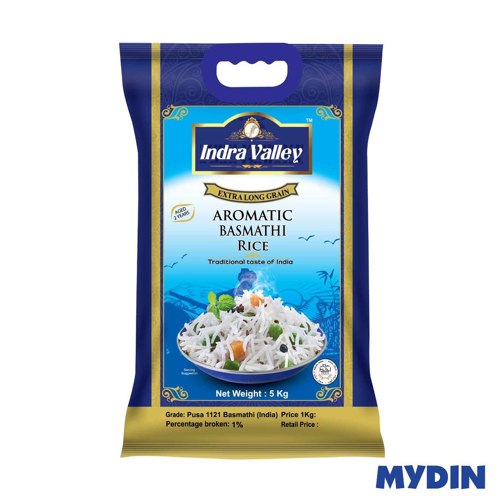 Indra Valley 1121 Basmathi Rice (5kg) | Shopee Malaysia